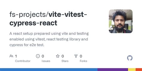 GitHub Fs Projects Vite Vitest Cypress React A React Setup Prepared Using Vite And Testing