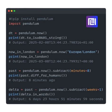 Simplify Date And Time Handling With Pendulum Machine Learning 1 Limited Posted On The Topic