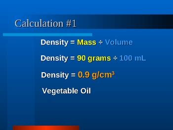 Density Problems Presentation By Lesson Universe TPT