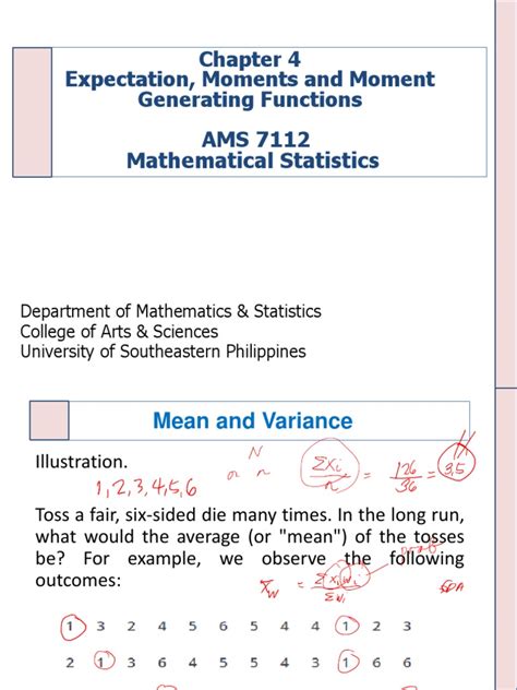 chapter 4 expectation moments and moment generating functions pdf