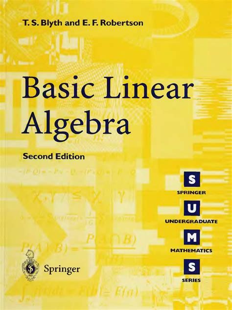 basic linear algebra second edition pdf