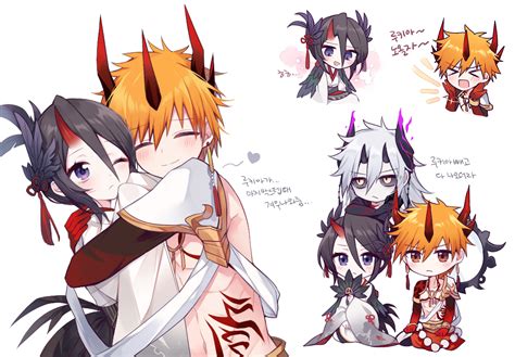 Kuchiki Rukia Kurosaki Ichigo And Hollow Ichigo Bleach And More Drawn By G Ieep Danbooru