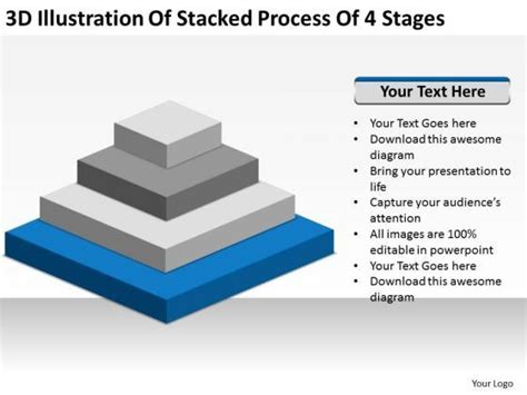 Illustration Of Stacked Process Stages Ppt Business Plan For PowerPoint Templates