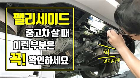 팰리세이드 중고차 살때 이런 부분은 꼭 확인하세요 Youtube