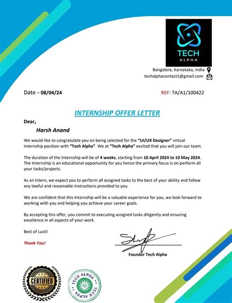uiux internship techalpha designexcellence harsh anand 13 comments