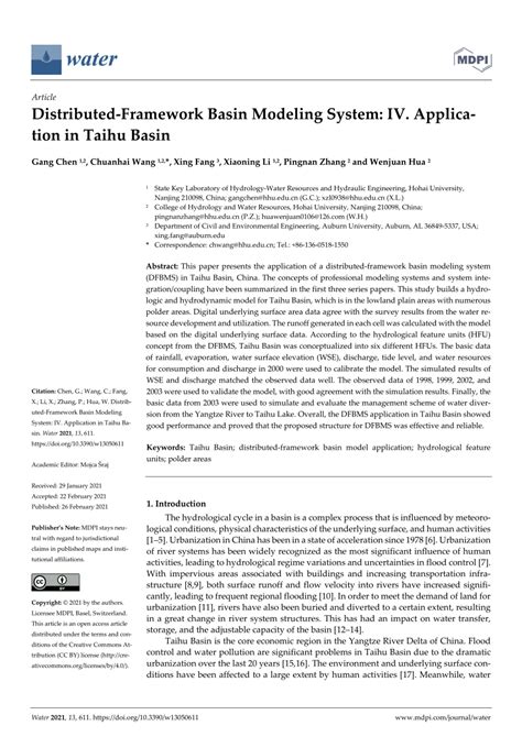 pdf distributed framework basin modeling system iv application in