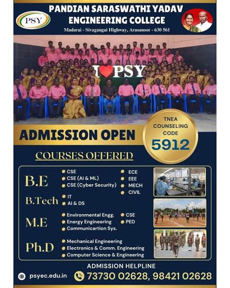 Pandian Saraswathi Yadav Engineering College Posted On Linkedin