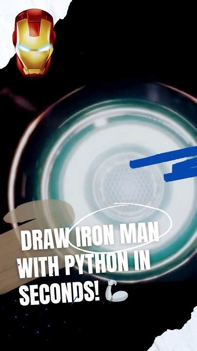 Draw Iron Man With Python In Seconds 🦾 Python Ironman Coding Programming Youtube
