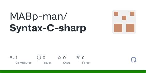 Github Mabp Mansyntax C Sharp