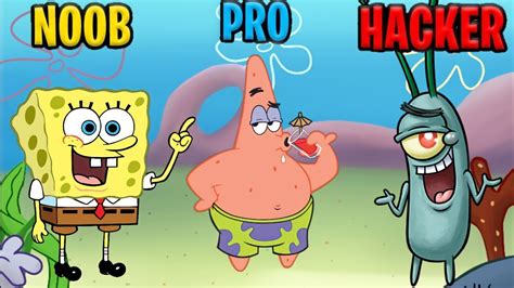 Spongebob Adventures In A Jam Noob Vs Pro Vs Hacker Youtube