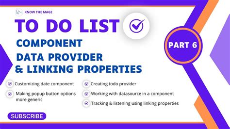 to do list part 06 component data provider and linking properties