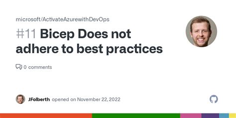 Bicep Does Not Adhere To Best Practices · Issue 11 · Microsoftactivateazurewithdevops · Github