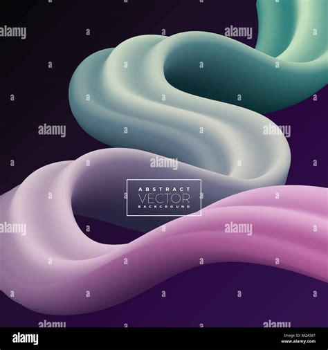 Abstract 3d Colorful Curve Line Background Vector Liquid Fluid