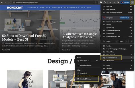 How To Create QR Codes For Websites Via Google Chrome Hongkiat