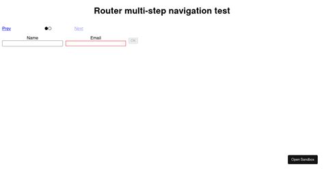 Multi Step Form With Router And Validation Forked Codesandbox