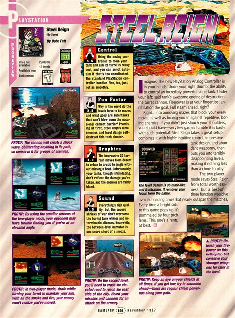 Steel Reign Psx Review From Gamepro Issue 110 November 1997 Rretrogamingmagazines