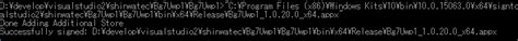 UWP SignTool Error Access Is Denied Resolve