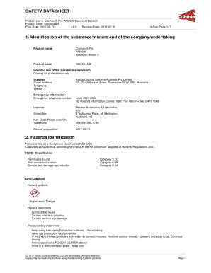 Fillable Online Safety Data Sheet The Paint Depot Fax Email Print PdfFiller