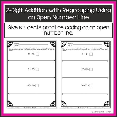 Digit Addition With Regrouping Using An Open Number Line Made By Teachers