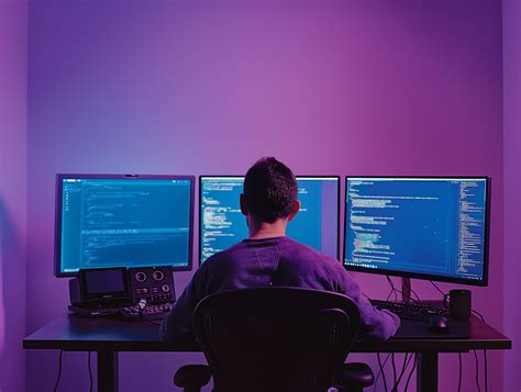 tech workspace with programmer photo on lummi