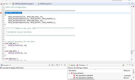 ccs tms320f28379d trouble adding a particular user defined function
