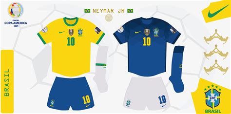 Design Futbol Kits Brasil 2021 Copa América