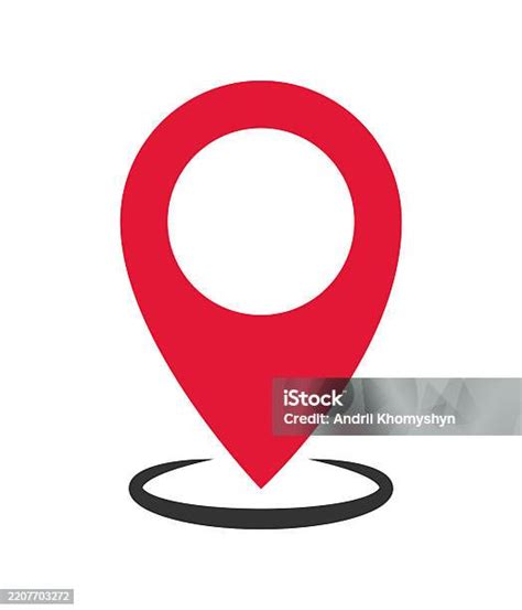 위치 방향 또는 목적지를 나타내는 빨간색 핀 아이콘입니다 심플하고 모던합니다 웹 Ui 탐색 또는 매핑 응용 프로그램에 사용합니다