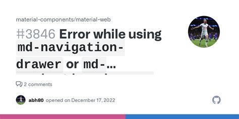 error while using `md navigation drawer` or `md navigation drawer modal