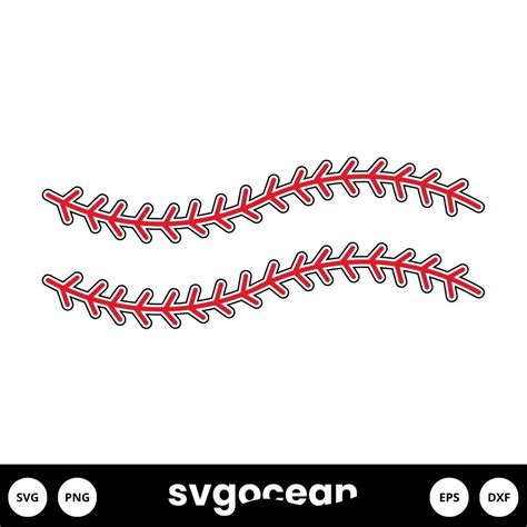 Softball Laces Svg Vector For Instant Download Svg Ocean — Svgocean