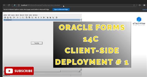 How To Run Oracle Forms 14c In A Browser Etechwise Posted On The