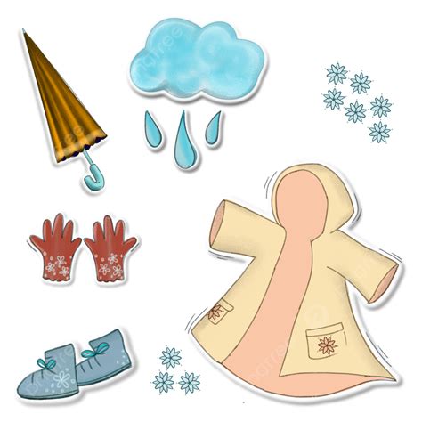 비 물건의 귀여운 고립 된 스티커 일러스트 클립 아트 스티커 일러스트 귀여운 일러스트 아트 일러스트 Png 일러스트 및 Psd 이미지 무료 다운로드 Pngtree