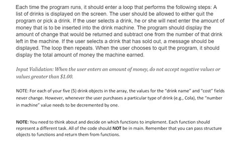 Solved Each Time The Program Runs It Should Enter A Loop