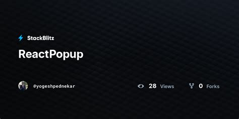 Reactpopup Stackblitz