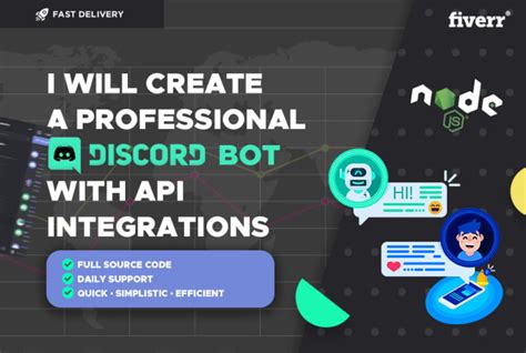 Create A Professional Discord Bot With Api Integrations By Codinggarden Fiverr