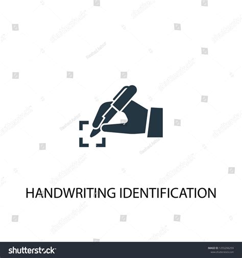 Handwriting Identification Icon Simple Element Illustration Stock Vector Royalty Free 1255206259