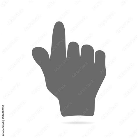 Hand Cursor Arrow Vector Icon Digital Communication Mouse Click