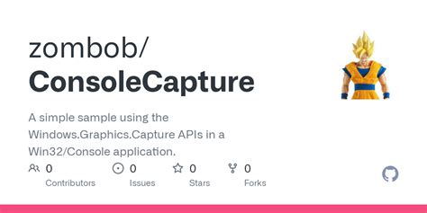 GitHub Zombob ConsoleCapture A Simple Sample Using The Windows Graphics Capture APIs In A