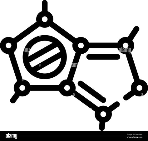 Molecular Structure Line Icon Vector Isolated Illustration Stock Vector