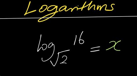 Logarithm Lecture 28 Logarithms By Example Youtube