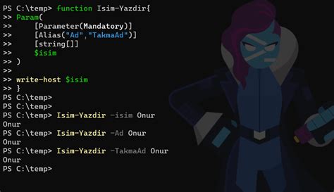 powershell fonksiyonlari icindeki gelismis parametreler 2 alias