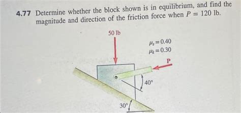 Solved Determine Whether The Block Shown Is In Chegg Com