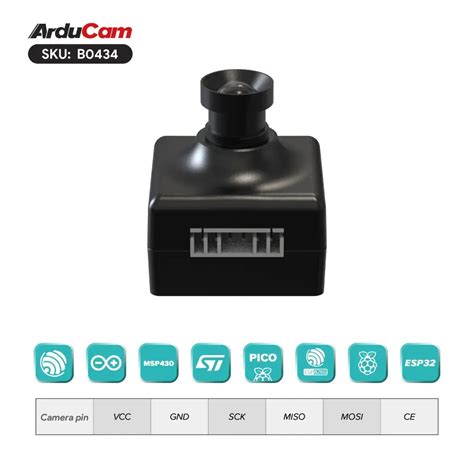 Arducam Mega 3mp Spi Camera Module W M12 Lens For Any Microcontroller