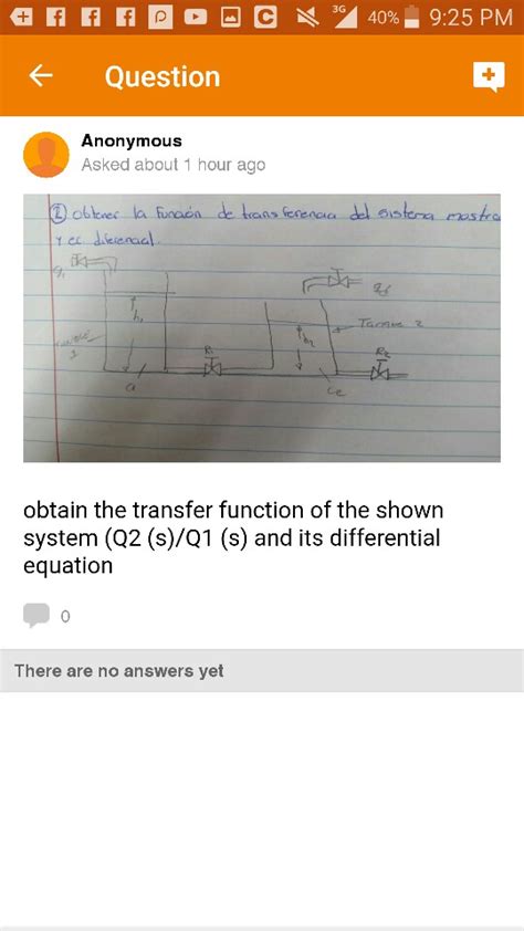 solved obtain the transfer function of the shown system