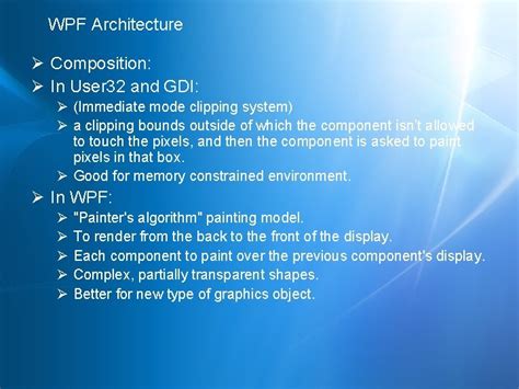 Wpf Windows Presentation Foundation A Platform For Building