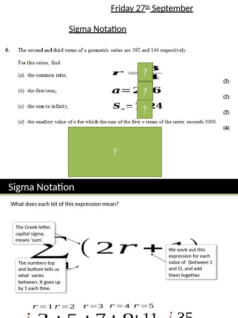 Sigma Notation Pdf