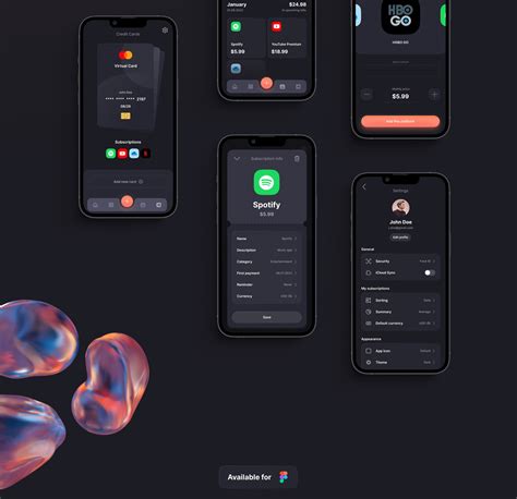 Trackizer Free UI Kit For Subscription Tracker App Behance