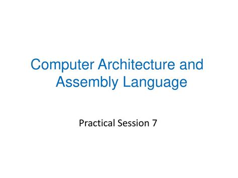 Computer Architecture And Assembly Language Ppt Download