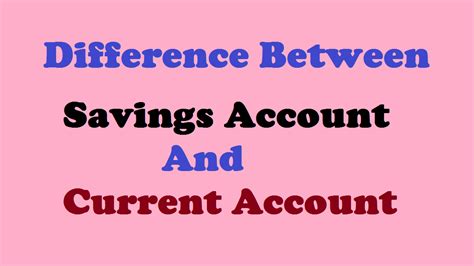 difference between savings and current account in india