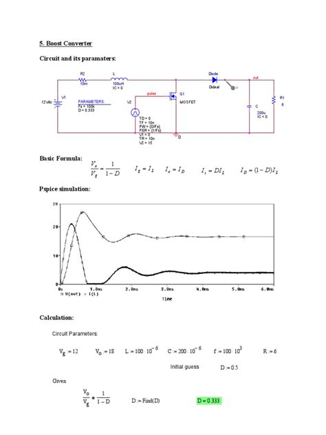 Boost Converter Calculation Curcuit Parameters Pdf