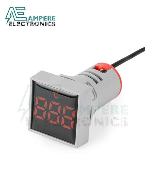 Square Thermometer Indicator 20 199c 22mm Red Flux Electronix